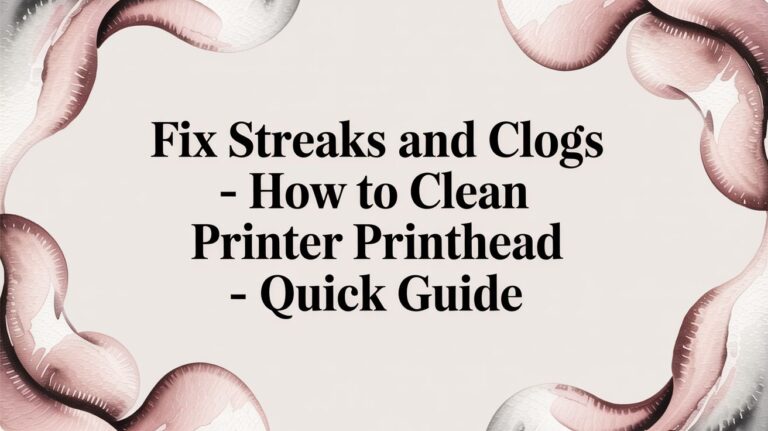 Fix Streaks and Clogs - how to clean printer printhead - Quick Guide